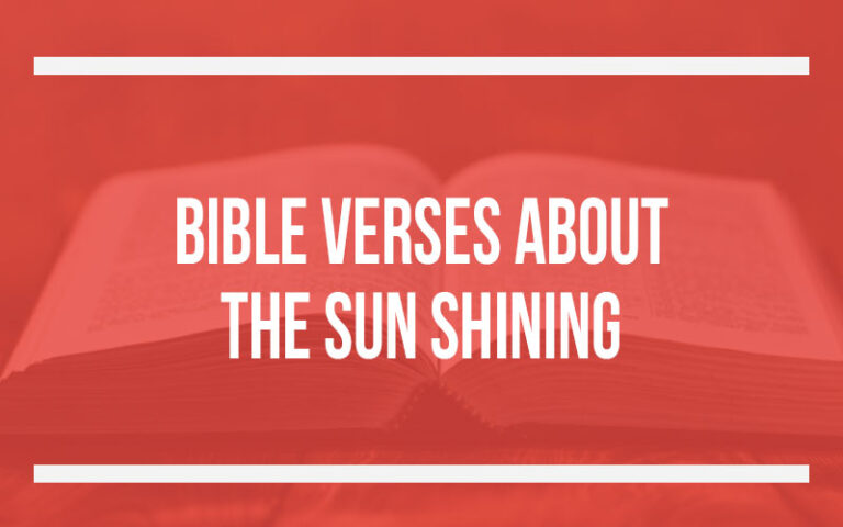 40 Bible Verses About The Sun Shining - Holy Bible Word